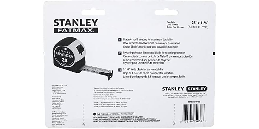 STANLEY 25' Fatmax Tape Measure (2-Pack)
