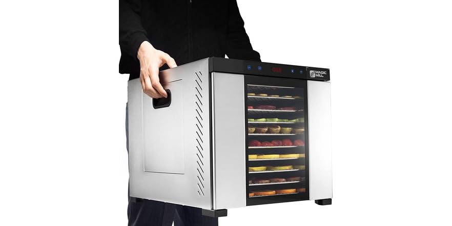Magic Mill Stainless Steel 10 Tray Food Dehydrator