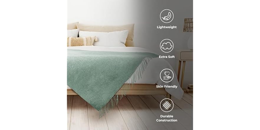 Safdie & Co. Faux Cashmere Throw Blanket