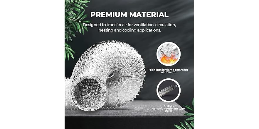 HealSmart Aluminum Ducting 4"x8ft