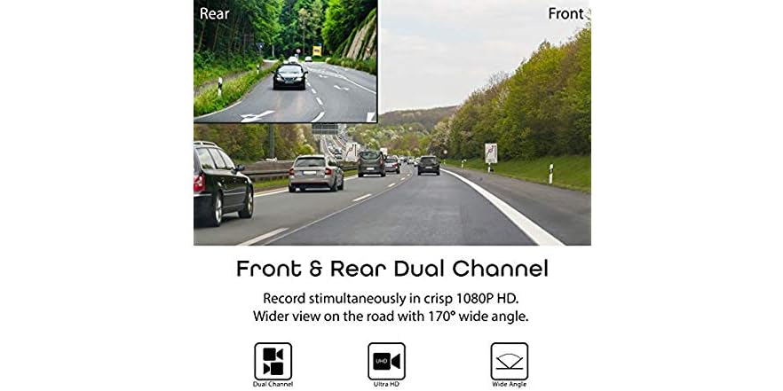 Rexing V1LG Dual Channel 1080p Dash Cam