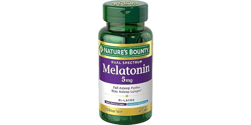 Nature's Bounty Melatonin 5mg, 60 Bi-Layer Tablets