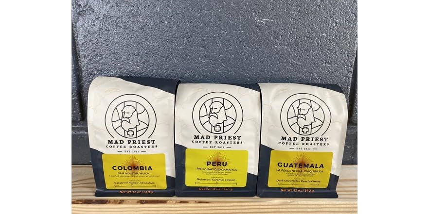 Mad Priest Coffee, 3 Pack - Your Choice