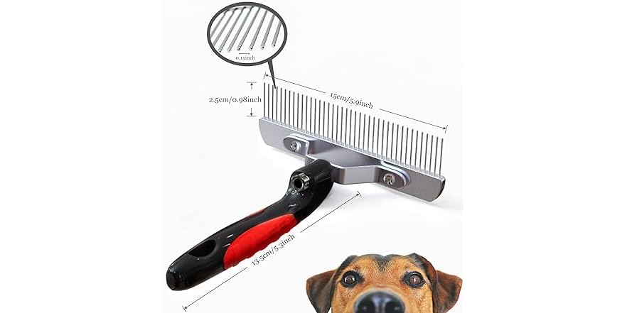 Grooming Rake for Long Hair Large Breeds