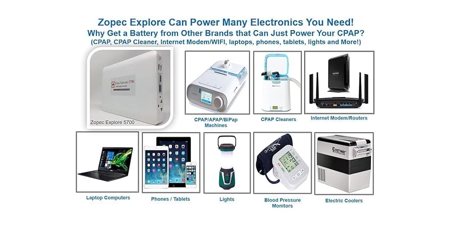Zopec Explore 5700 Universal Travel CPAP Battery