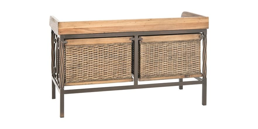 Noah Wooden Storage Bench - Oak