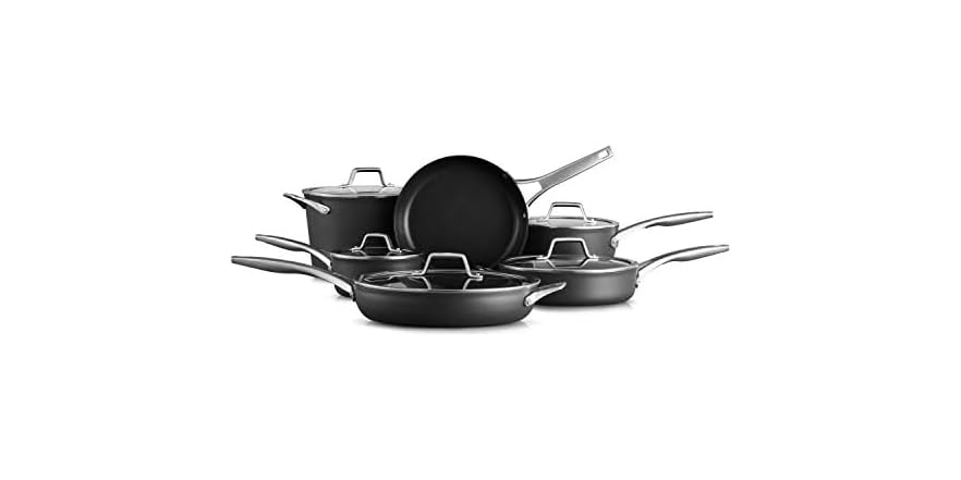 Calphalon 11-Piece Pots and Pans Set, Nonstick Kitchen Cookware with ...