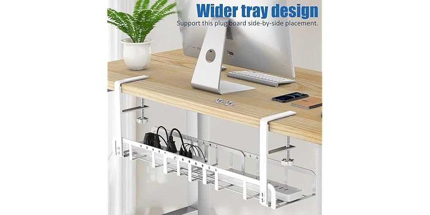 Retractable Desk Cable Management Tray