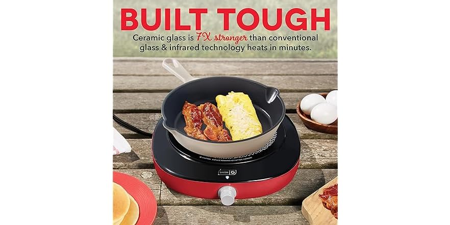 DASH Everyday Electric Cooktop with Cord Storage