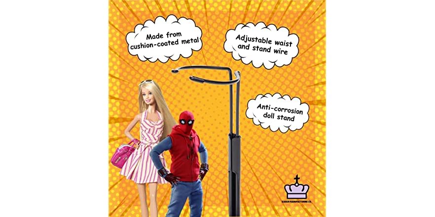 Kaiser Doll Stand, Black, 8"-12" Dolls (6 pcs)