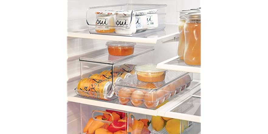 iDesign Beverage Fridge Organizer w/ Lid