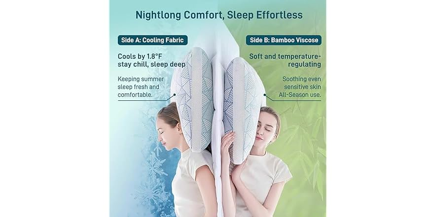 Sylvaris Memory Foam Pillows 2 Pack Queen