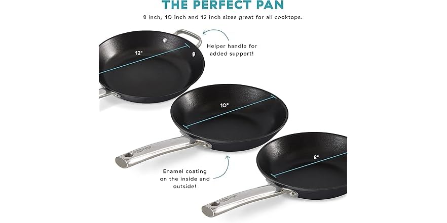 DASH Delish 8" Lightweight Cast Iron Pan