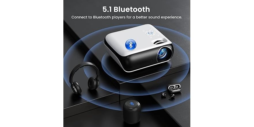 HAPPRUN Native 1080P Bluetooth Projector