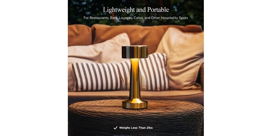 Chelsea Gold Cordless Table Lamp