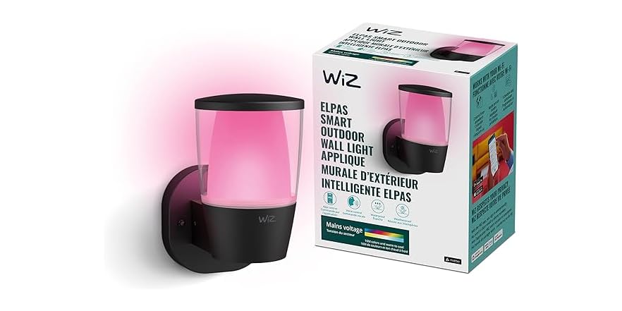WiZ Connected LED Smart Color Changing Elpas Wall Light - Pack of 2