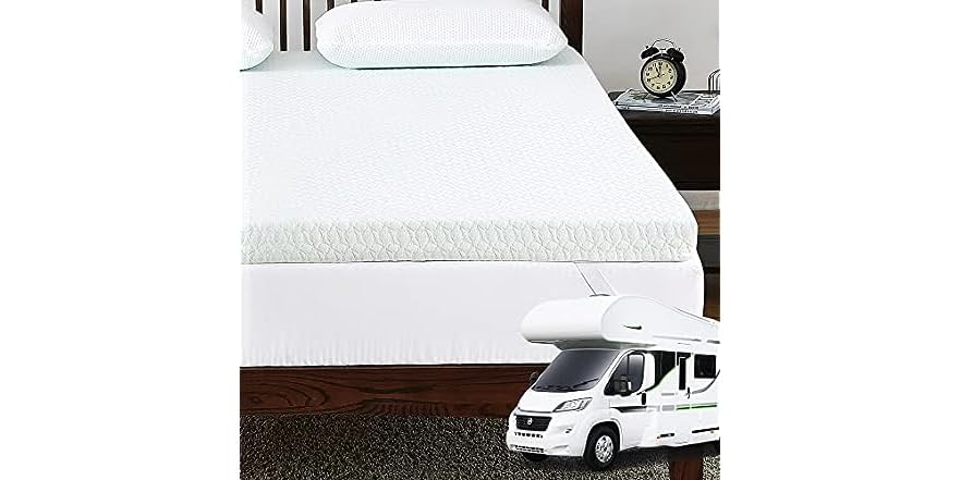 Mattress Topper Short Queen (RV Queen), Homhougo 3 (Open Box)