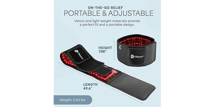 LifePro Red Light Belt (Black)