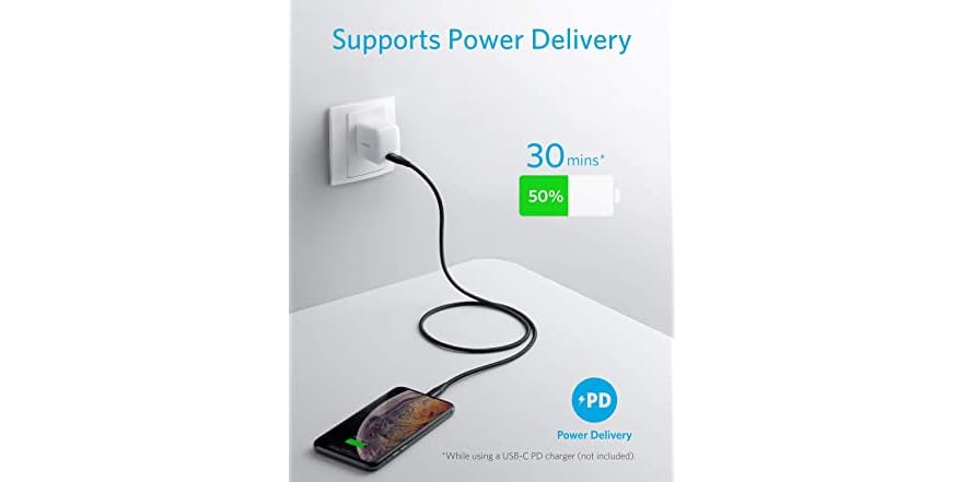 Anker iPhone 11 Charger, USB C to Lightning Cable [3ft Apple (Open Box)