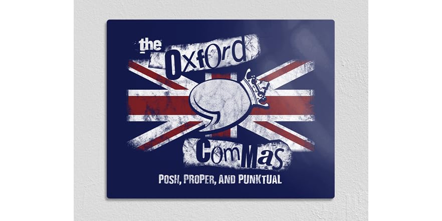 The Oxford Commas 11" x 14" Metal Poster