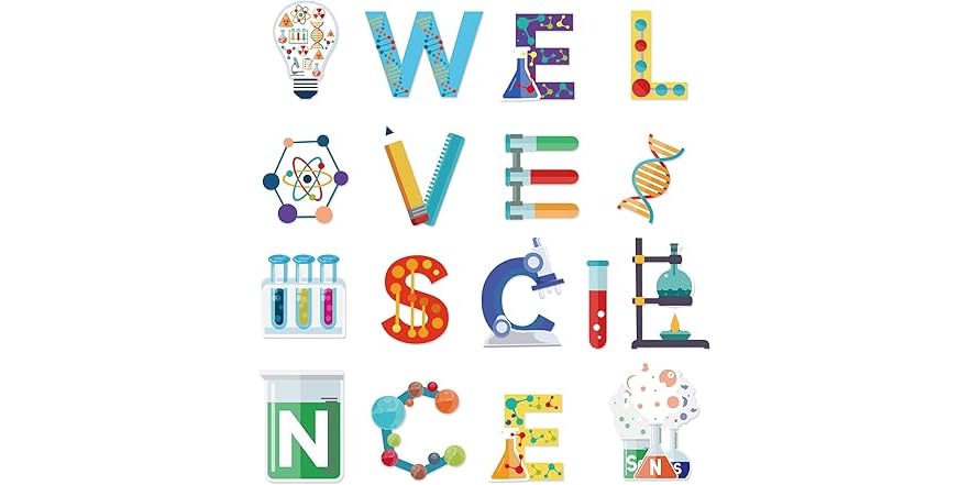 We Love Science Party Decorations 2 Pack
