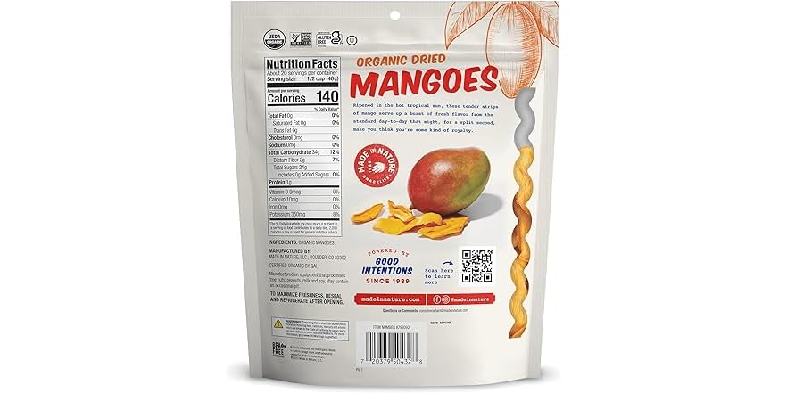 Made in Nature Organic Dried Mangoes
