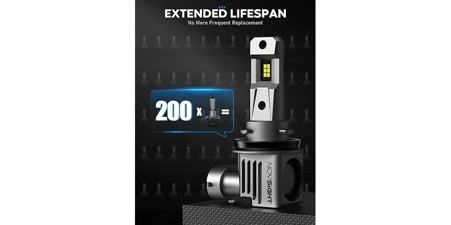 4 Pack 9005 6500K H11 LED Bulbs Combo