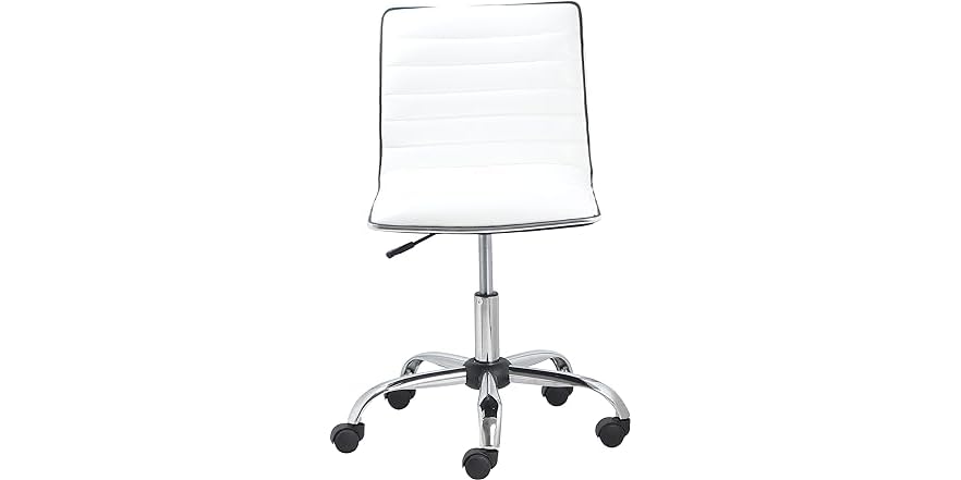 BTEXPERT Swivel Armless Ribbed Task Chair