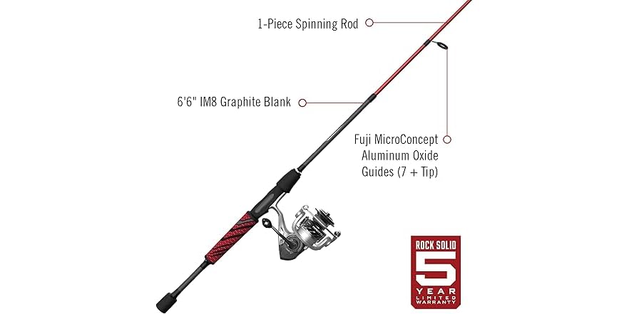 Quantum Throttle II Spinning Reel and Fishing Rod Combo