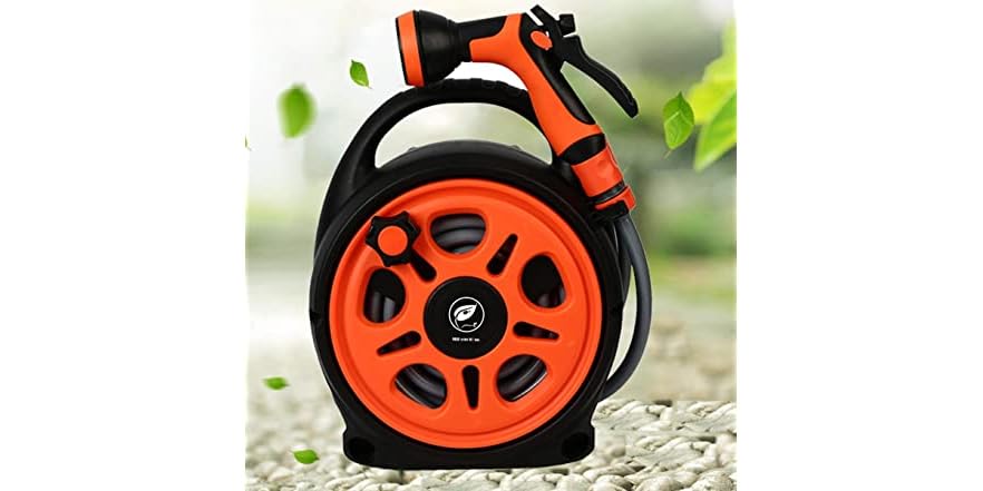 Expandable Garden Hose & Hose Reel 50 FT