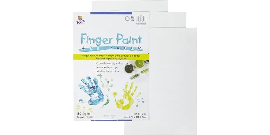 Pacon Finger Paint Paper, 11" x 16", White