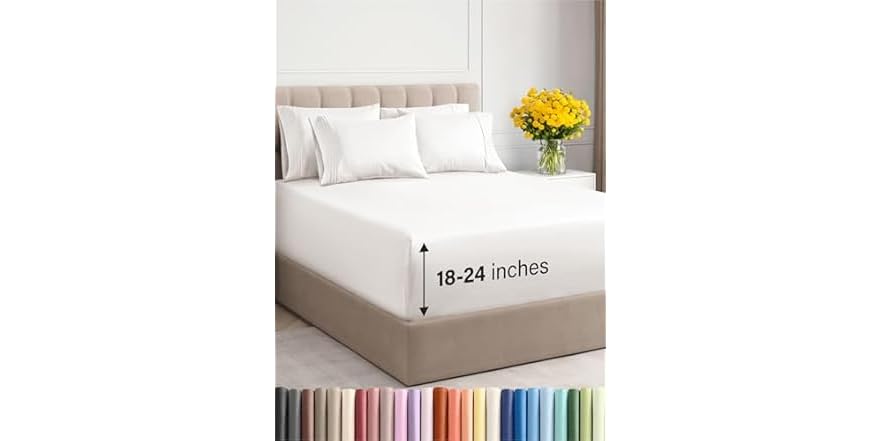 CGK 6 Piece Extra Deep Sheet Set