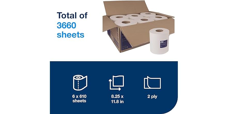 Tork Centerfeed Paper Towel White M2