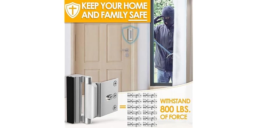 EverPlus EPDL-S1B1-2P Door Reinforcement Lock 2 Pack