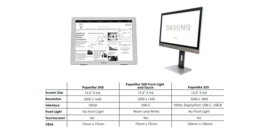 E-Ink Paper Like 3 HD Front-Lig
