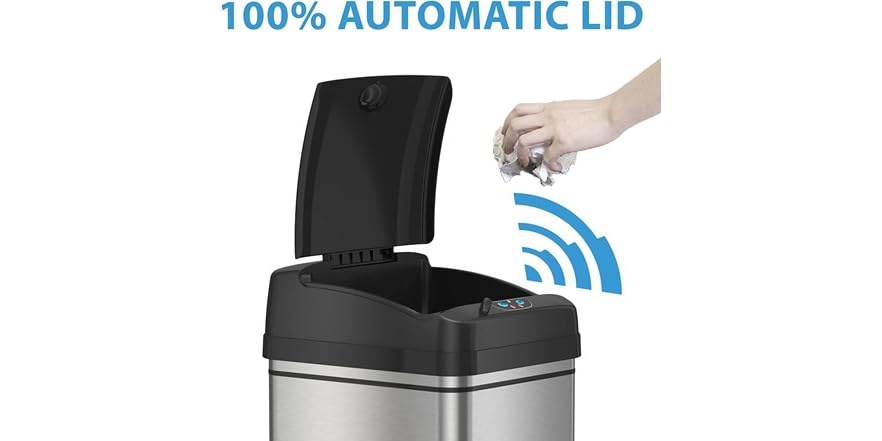 iTouchless 13-Gallon Touchless Trash Can