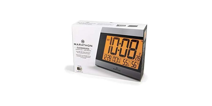 Marathon Atomic Digital Wall Clock