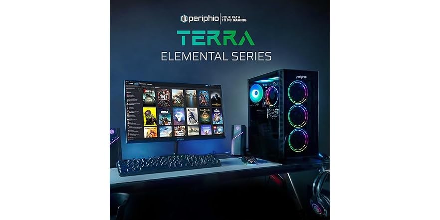 Periphio Terra Prebuilt Gaming PC - AMD Ryzen 7 - 64GB RAM