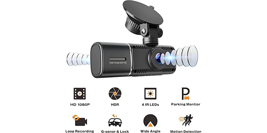 Dual Dash Cam Front and Cabin Car Camera