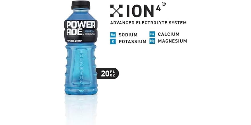 POWERADE Mountain Berry Blast, 20 fl oz, 8 Pack