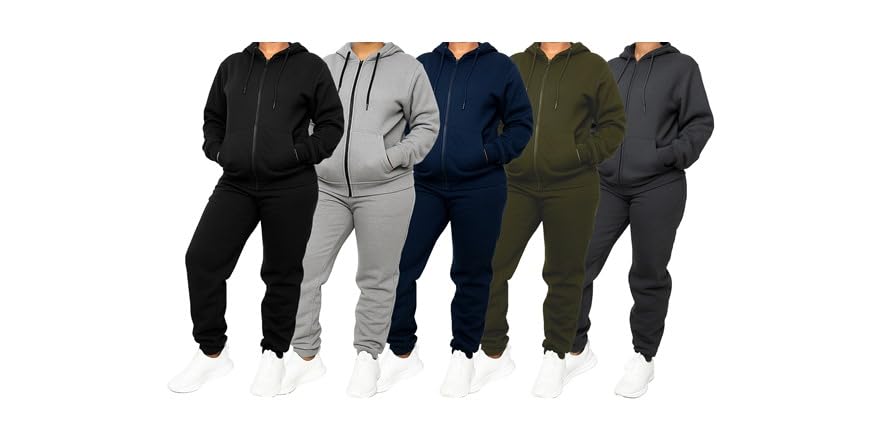 Womens Fleece-Lined Hoodie & Jogger Sets