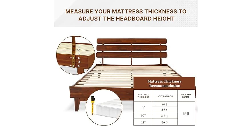 Bme Caden 15 Inch Deluxe Bed Frame with