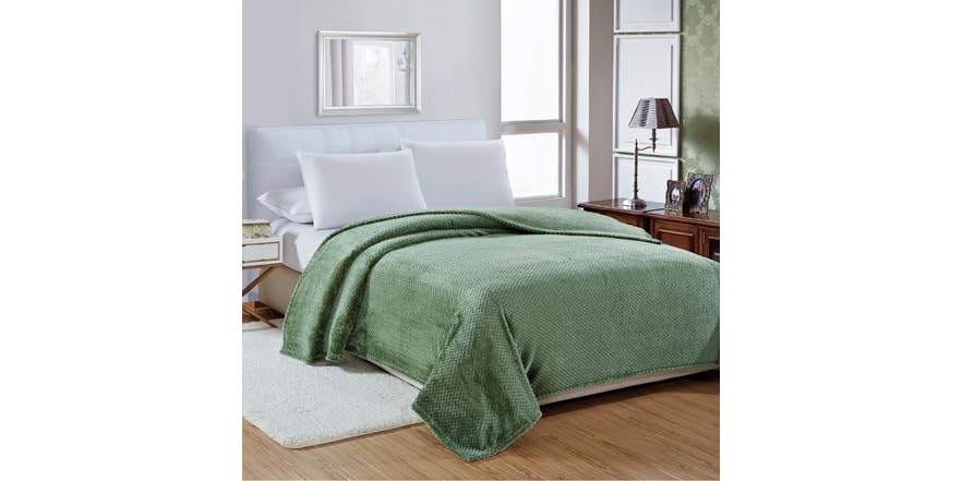 Ultra Soft Microfleece Popcorn Fleece Blanket Throw