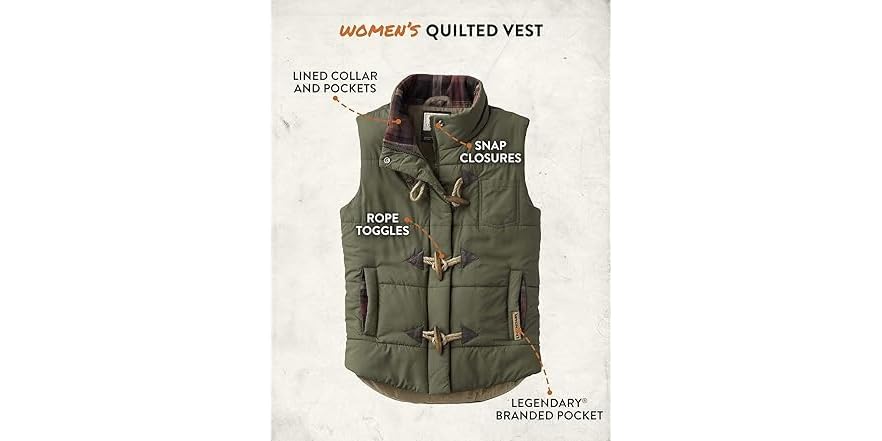 Legendary Whitetails Women's Toggle Vest