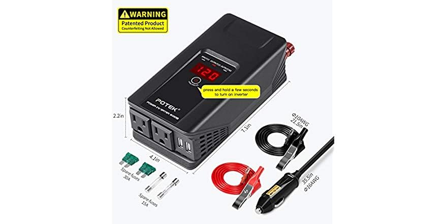 POTEK Car Power Inverter