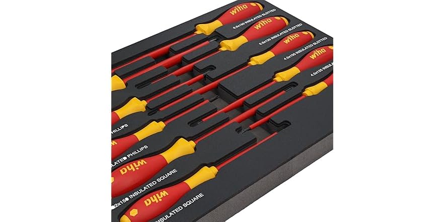 Wiha 10pc SoftFinish Grip Screwdriver Tray Set
