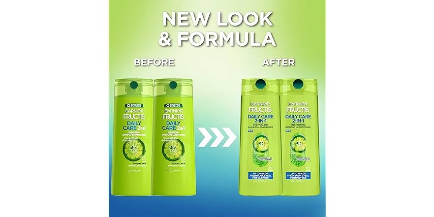 Garnier Fructis 2-in-1 Shampoo/Conditioner, 2 Ct