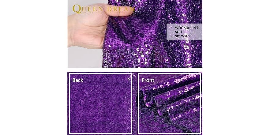 Purple Sequin Backdrop 2 Panels 2FTx8FT