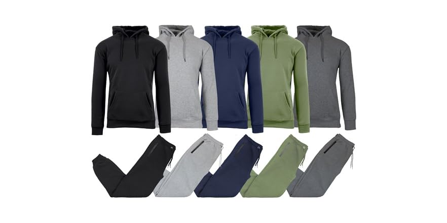 4Pc Mens Fleece Pullover Sets