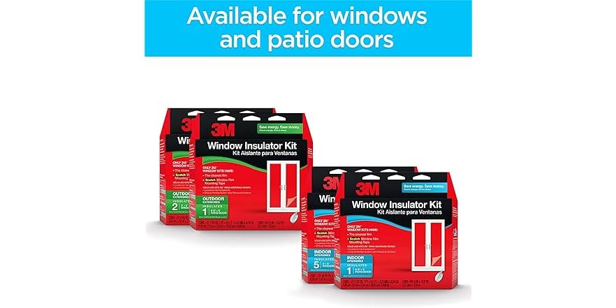 3M Indoor Window Insulation, Insulator Kit 5pk